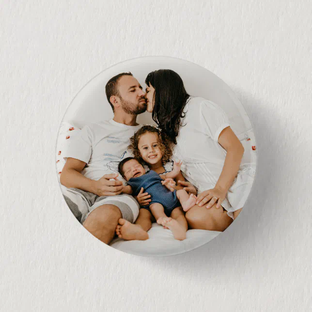 Create Your Own Custom Family Photo Personalized Button | Zazzle