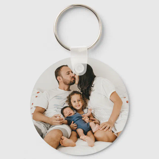 Create Your Own Custom Family Photo Personalized Keychain | Zazzle