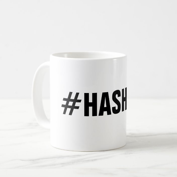 Create your own custom hashtag coffee mug | Zazzle.com