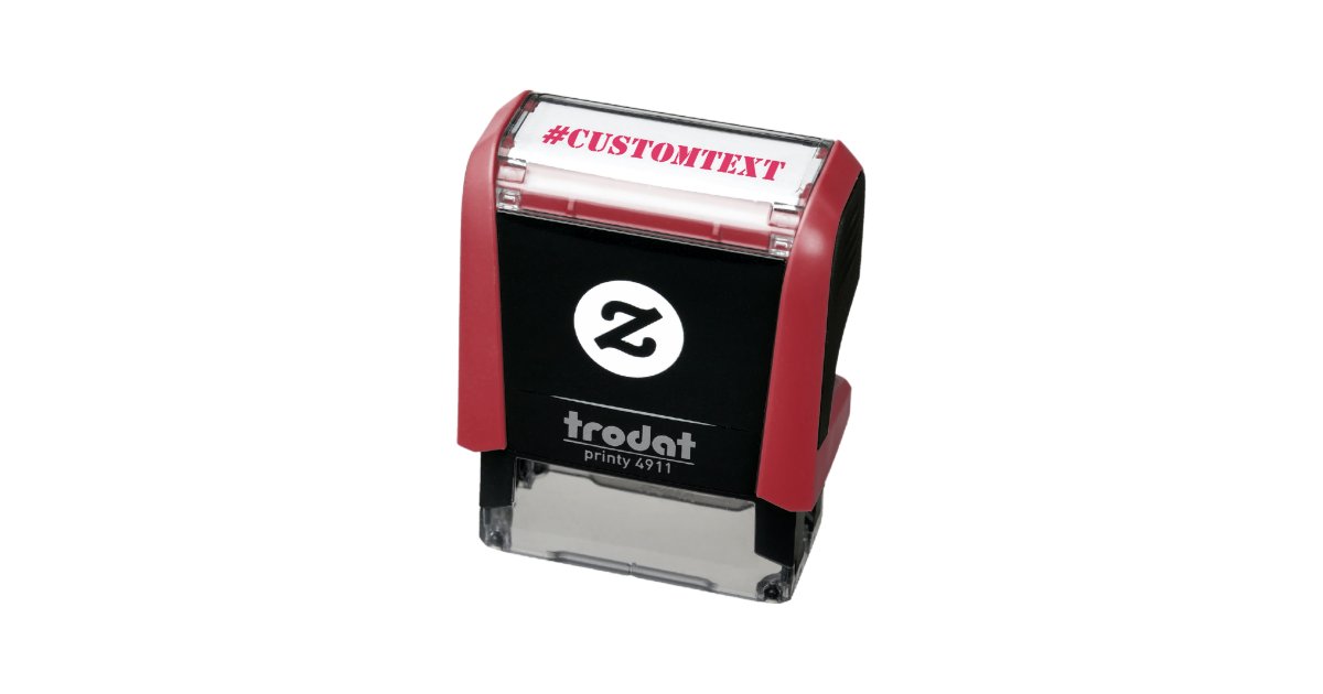 Create Your Own Custom Hashtag Self-inking Stamp | Zazzle