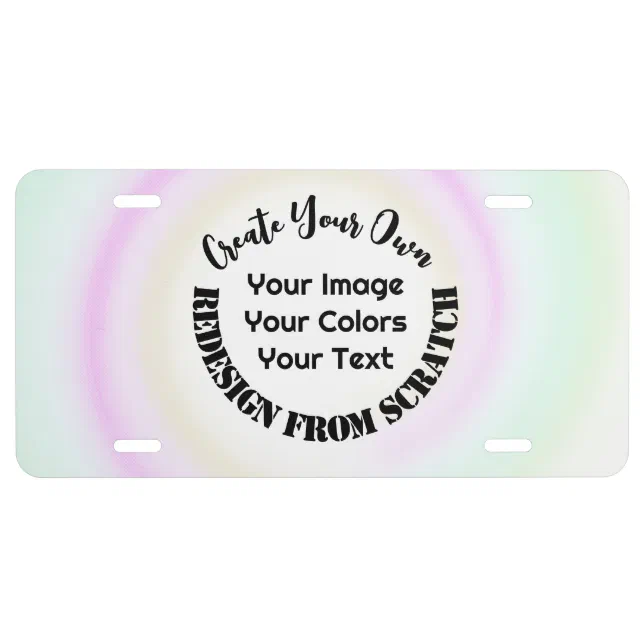 Create Your Own Custom License Plate | Zazzle
