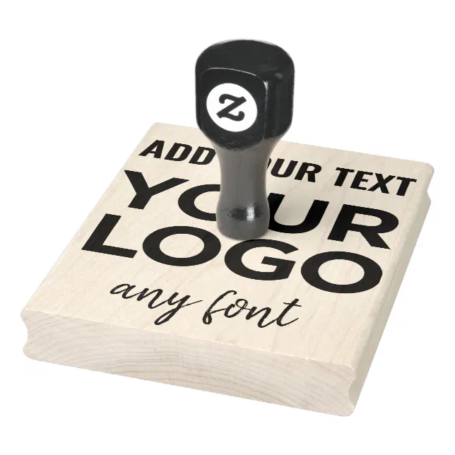 Create Your Own Custom Logo and Text Rubber Stamp | Zazzle