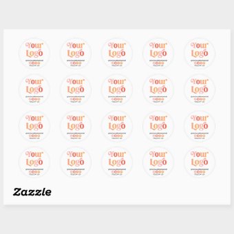Create Your Own Custom Logo Business Social Media Classic Round Sticker ...
