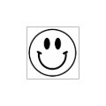 Create your own custom logo cute smile emoji rubber stamp | Zazzle