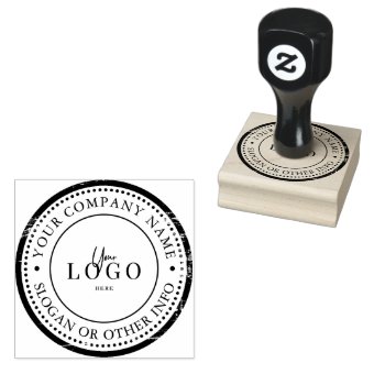 Create Your Own Custom Logo Rubber Stamp | Zazzle