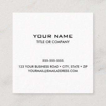 Create Your Own Custom Logo Square Business Card | Zazzle