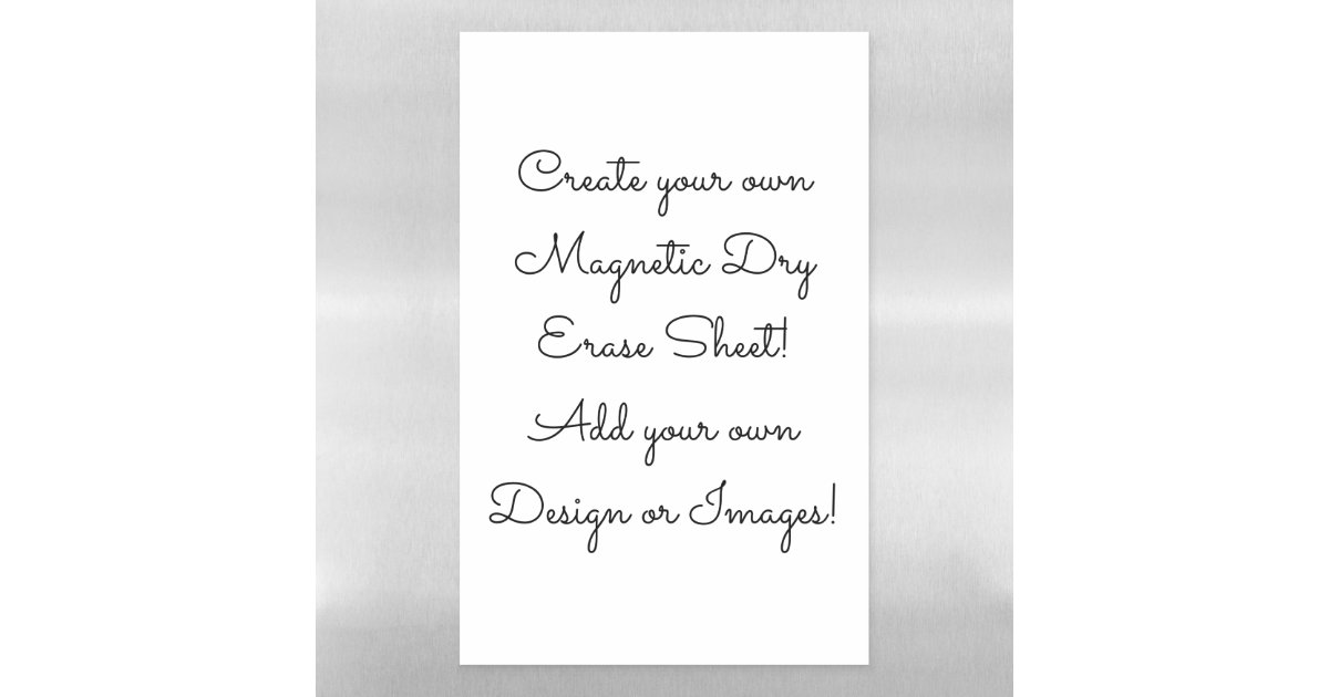 Create Your Own Custom Magnetic Dry Erase Sheet | Zazzle