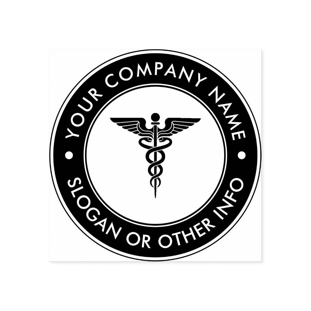 Create Your Own Custom Medical Symbol with Text Rubber Stamp | Zazzle