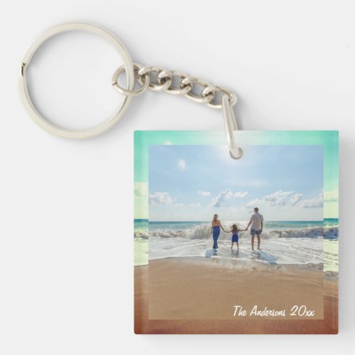 Create Your Own Custom Memorable Family Photo Keychain | Zazzle