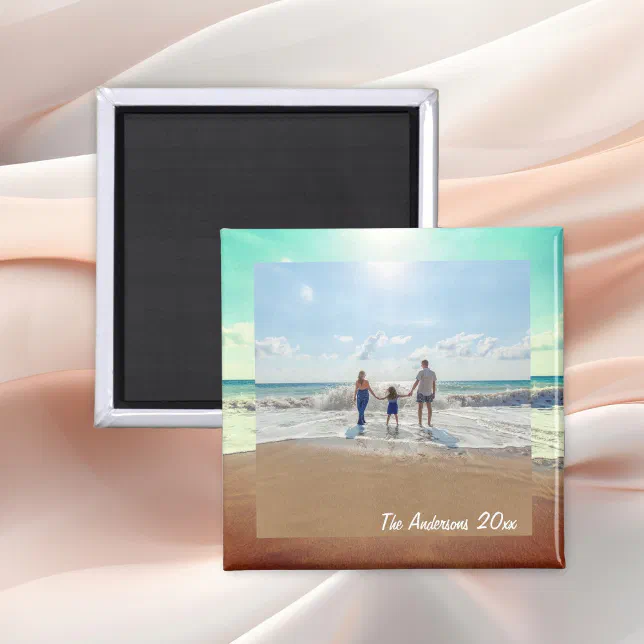 Create Your Own Custom Memorable Family Photo Magnet | Zazzle