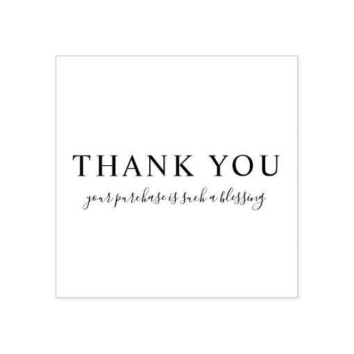 Create Your Own Custom Message Thank You Wooden Rubber Stamp | Zazzle