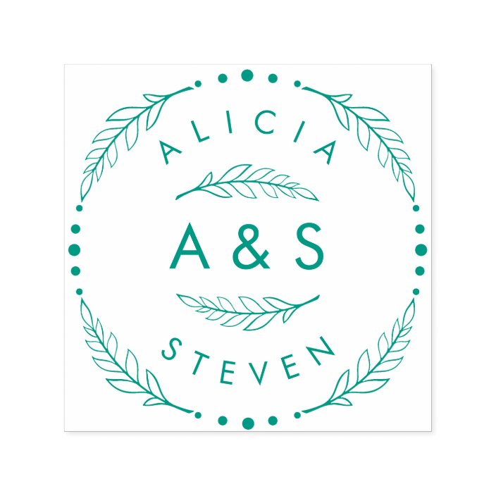 Create Your Own Custom Modern Wedding Initials Self-inking Stamp ...