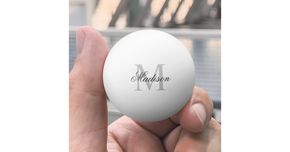 Create Your Own Custom Monogram And Name Ping Pong Ball | Zazzle