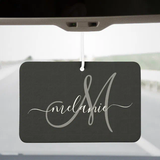 Create Your Own Custom Monogram And Name Script Air Freshener | Zazzle