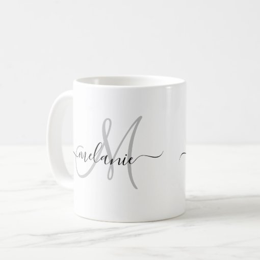 Create Your Own Custom Monogram And Name Script Coffee Mug | Zazzle