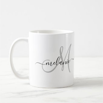 Create Your Own Custom Monogram And Name Script Coffee Mug | Zazzle
