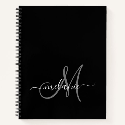 Create Your Own Custom Monogram And Name Script Notebook | Zazzle