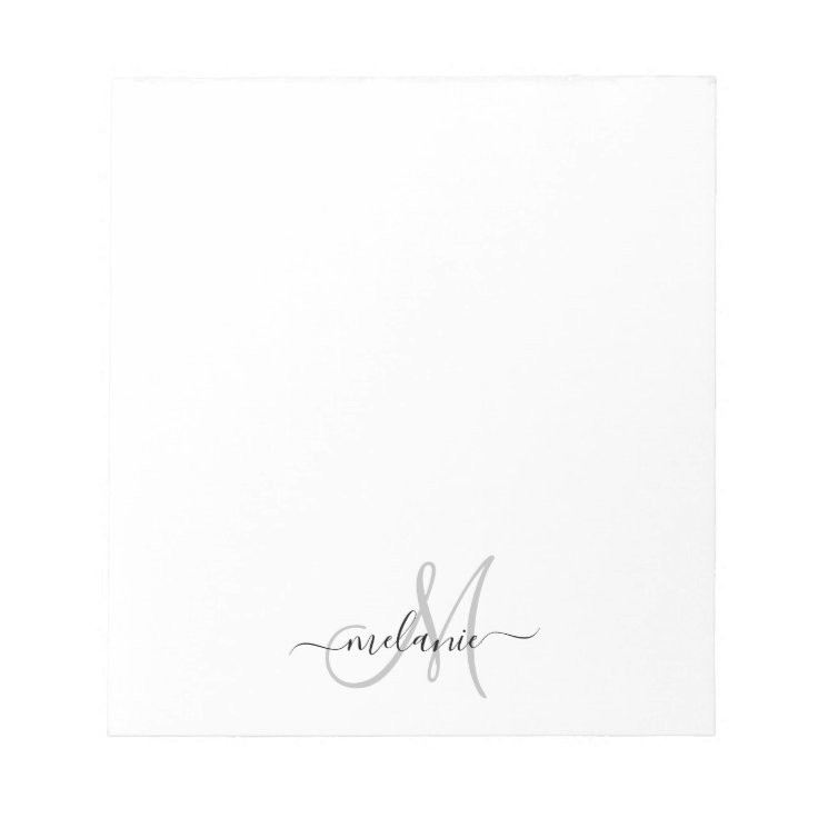 Create Your Own Custom Monogram And Name Script Notepad | Zazzle