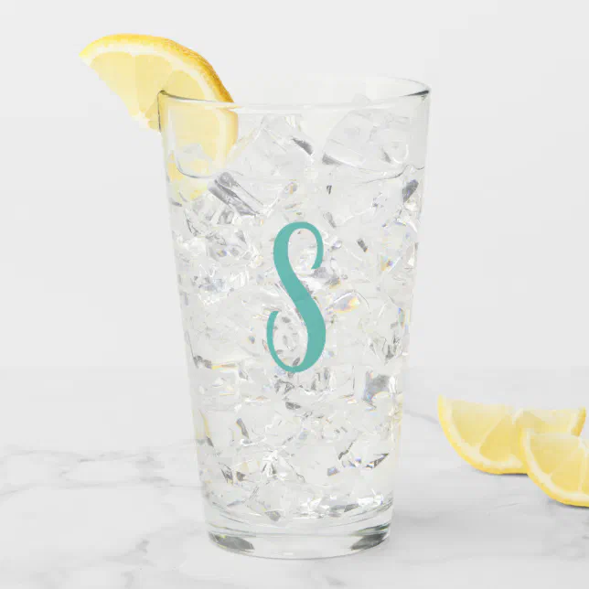 Create Your Own Custom Monogram Drinking Glass | Zazzle