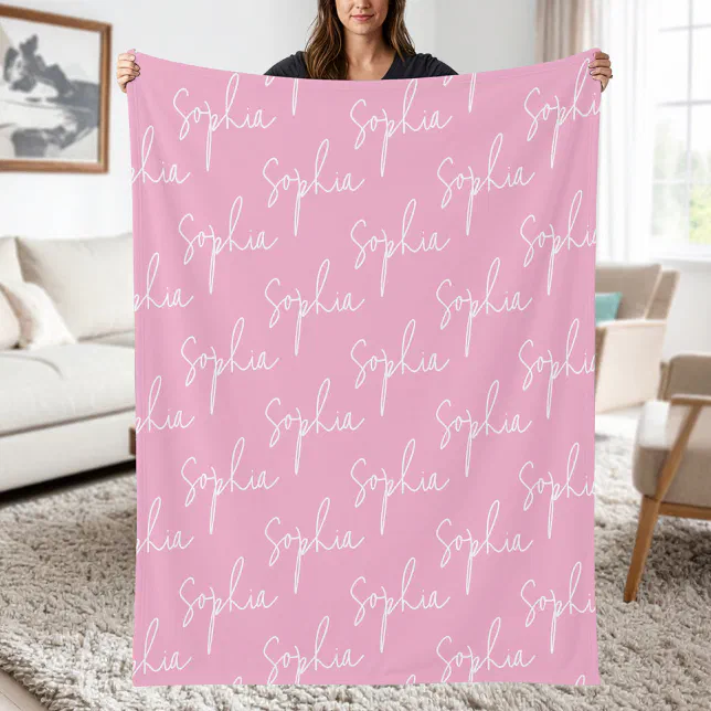 Create Your Own Custom Name Fleece Blanket | Zazzle