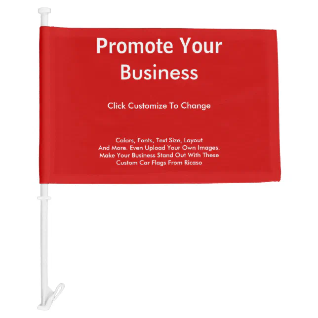 Create Your Own Custom Personalized Business Car Flag | Zazzle