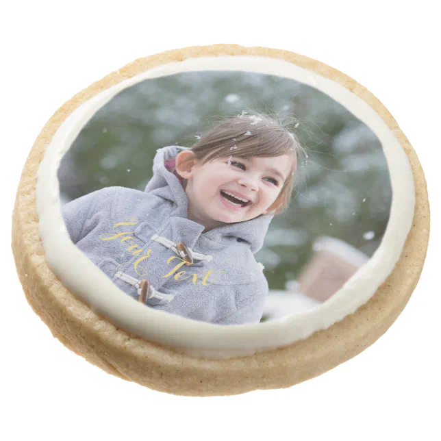 Create Your Own Custom Personalized Photo Text Round Shortbread Cookie ...