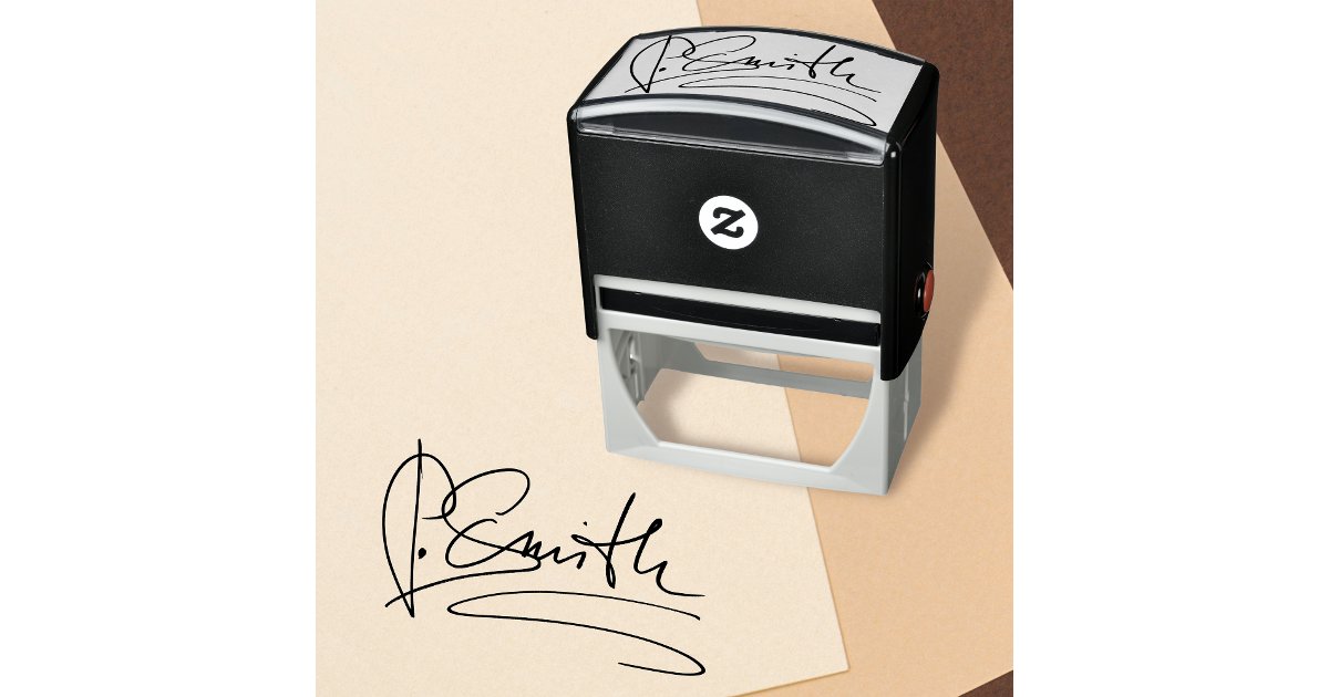 Create Your Own Custom Personalized Signature Self-inking Stamp | Zazzle
