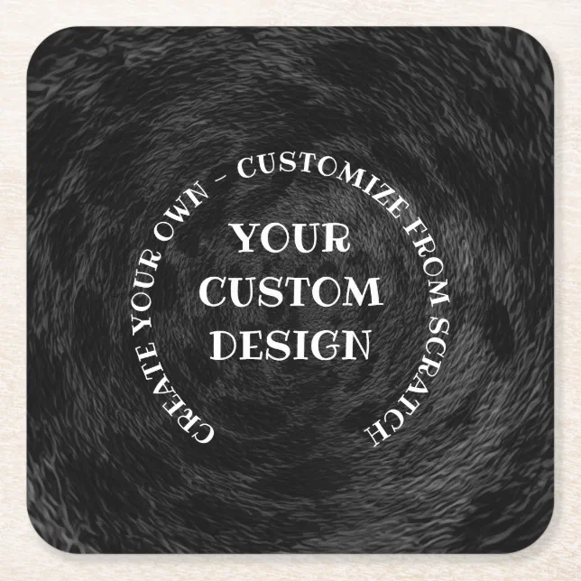 Create Your Own Custom Personalized Square Paper Coaster | Zazzle