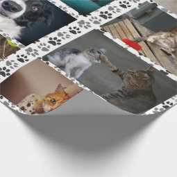 Create Your Own Custom Pet Photo Cat Dog Wrapping Paper | Zazzle