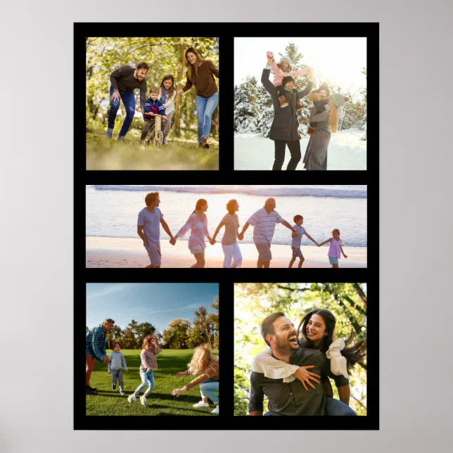 Create Your Own Custom Photo Collage Poster | Zazzle