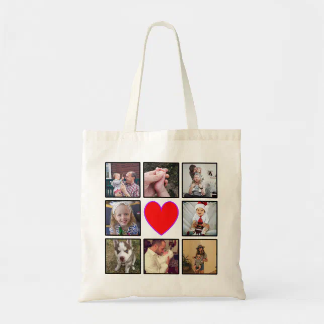 Create Your Own Custom Photo Collage Tote Bag | Zazzle
