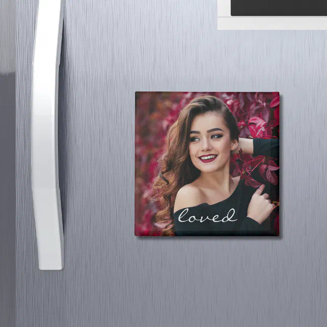 Create Your Own Custom Photo DIY Loved Magnet | Zazzle