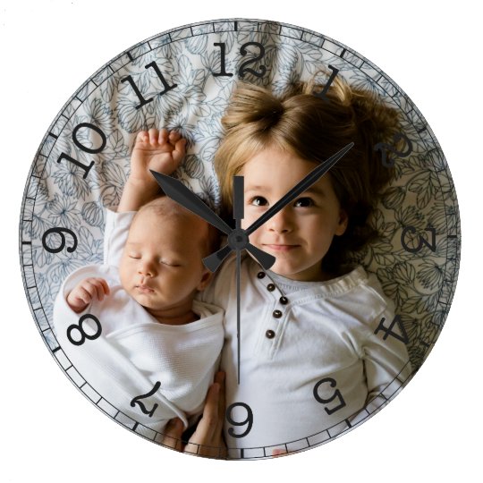 Create Your Own Custom Photo Modern Large Clock | Zazzle.com