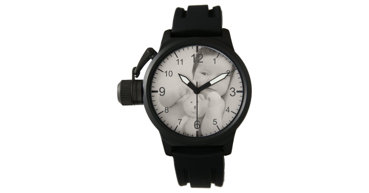Create Your Own Custom Photo Modern Watch | Zazzle