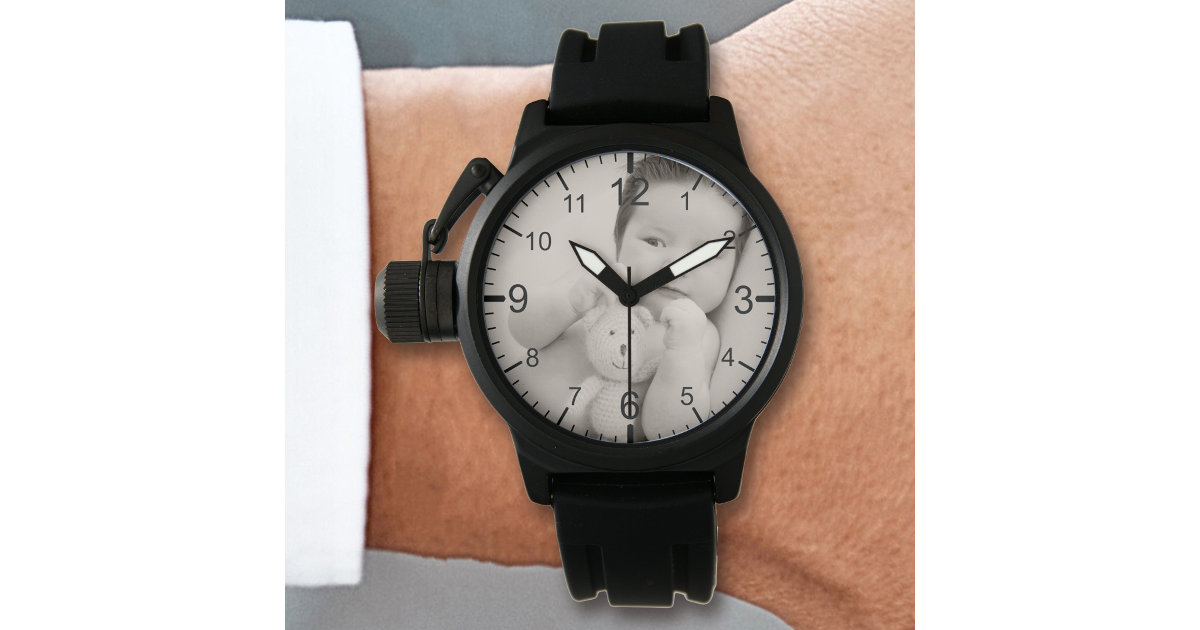 Create Your Own Custom Photo Modern Watch | Zazzle