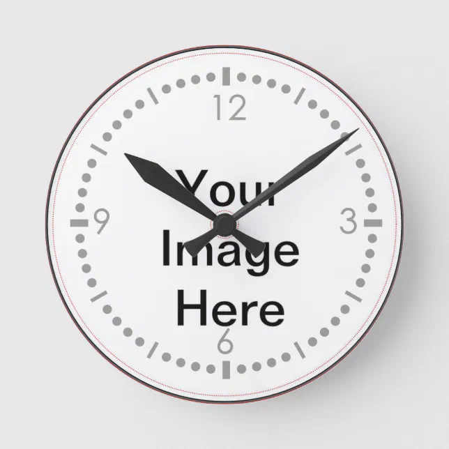 Create your own custom photo round clock | Zazzle