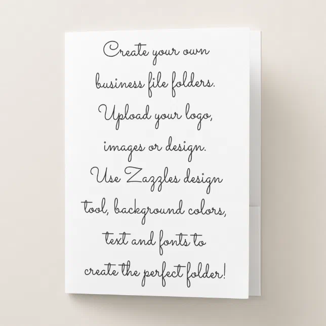 Create Your Own Custom Presentation Pocket Folder | Zazzle
