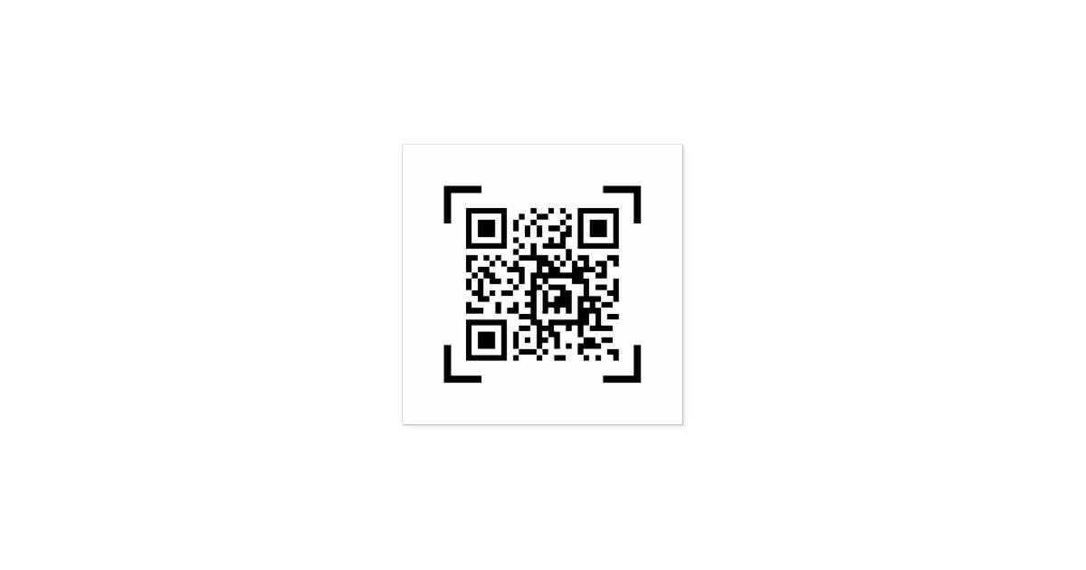 Create Your Own Custom QR Code Rubber Stamp | Zazzle