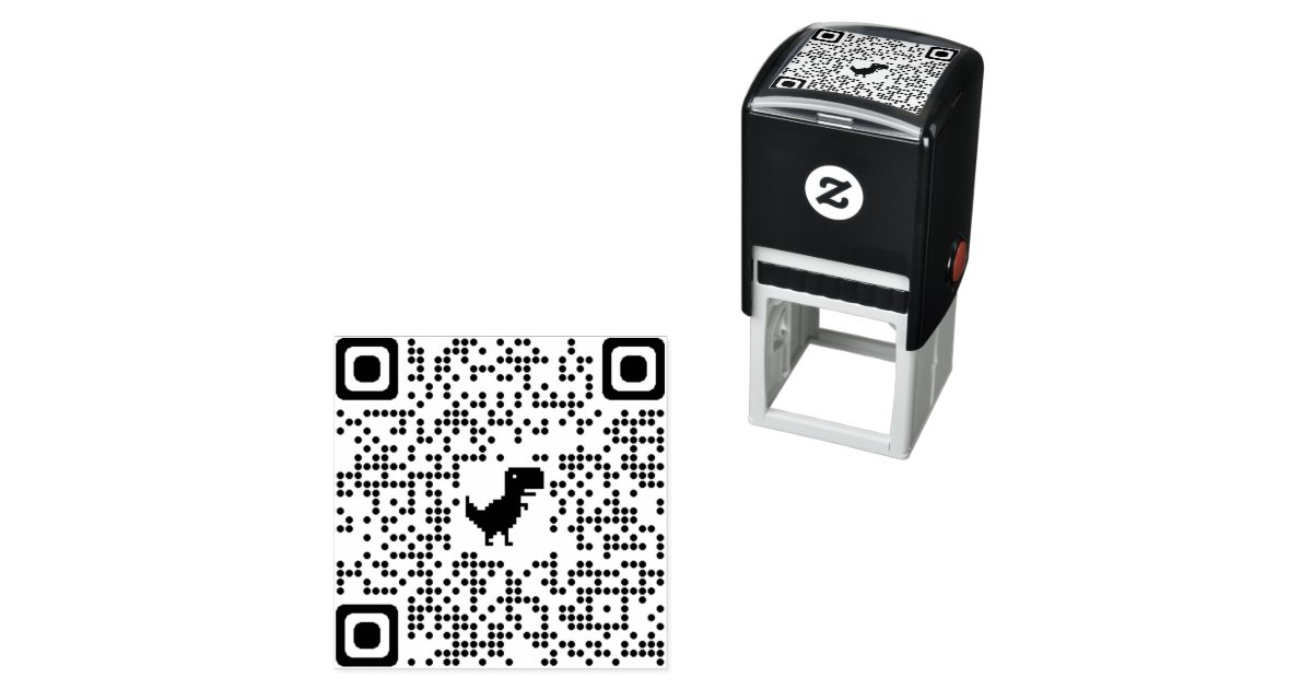 Create Your Own Custom QR Code Self-Inking Stamps | Zazzle