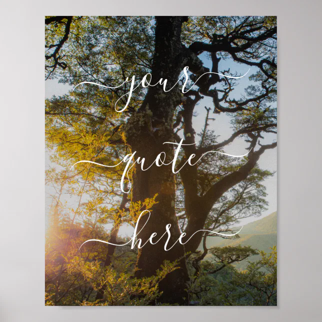 Create Your Own Custom Quote Nature Landscape Poster | Zazzle