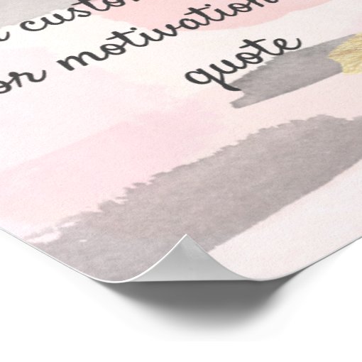 Create Your Own Custom Quote - Pink Gold Poster | Zazzle