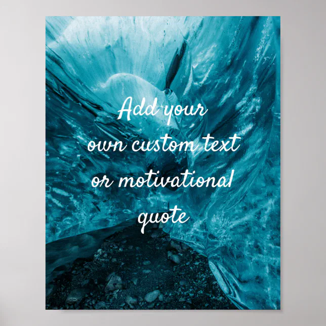 Create Your Own Custom Quote Poster - Blue | Zazzle