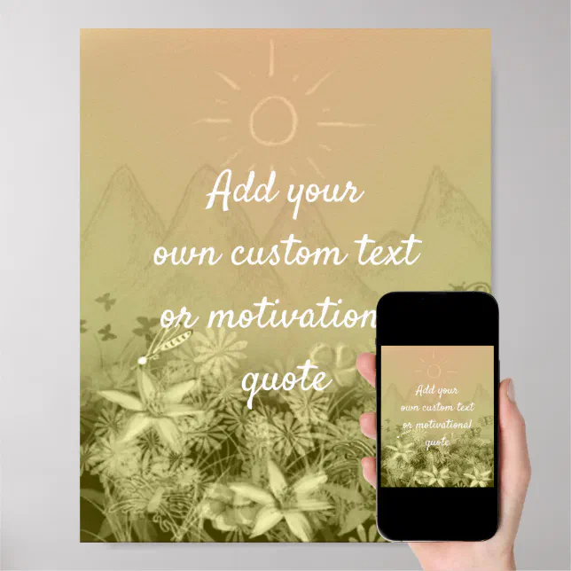 Create Your Own Custom Quote Poster - Nature | Zazzle