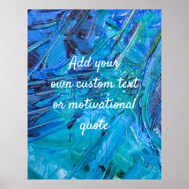 Create Your Own Custom Quote Poster Painted Canvas | Zazzle