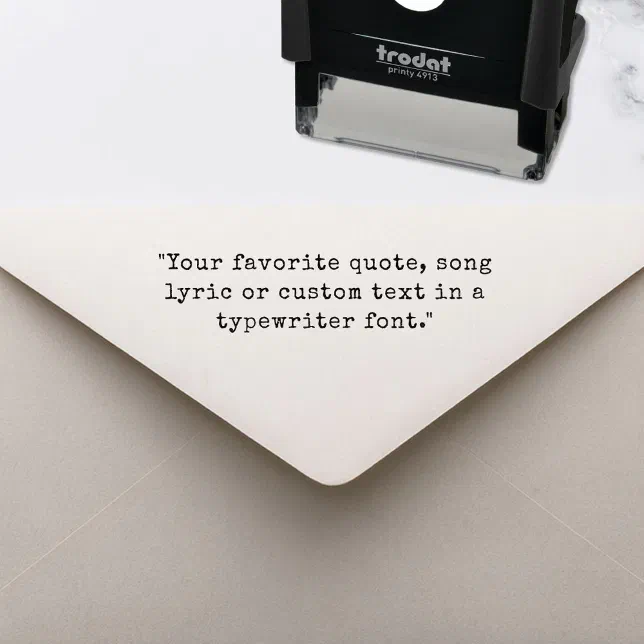 Create Your Own Custom Quote Self-inking Stamp | Zazzle