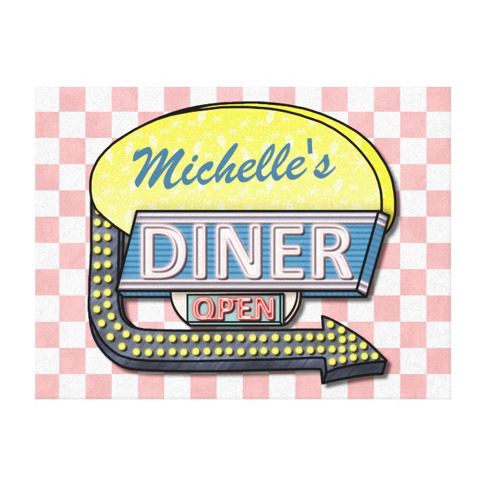 Create Your Own Custom Retro 50's Diner Sign | Zazzle.com