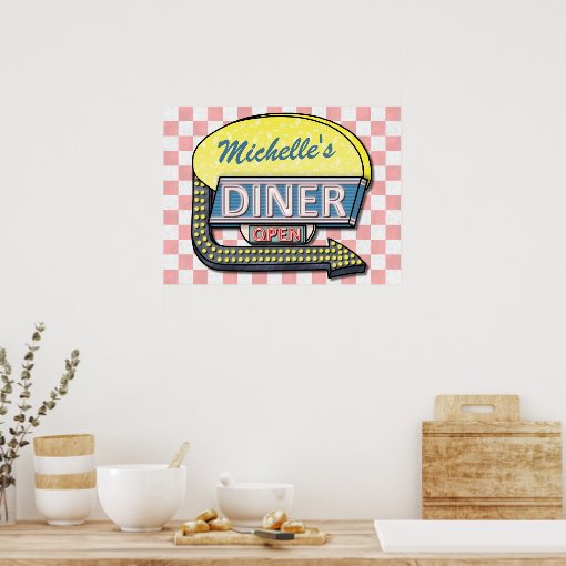 Create Your Own Custom Retro 50's Diner Sign 2 | Zazzle