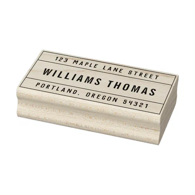 Create Your Own Custom Return Address Rubber Stamp | Zazzle