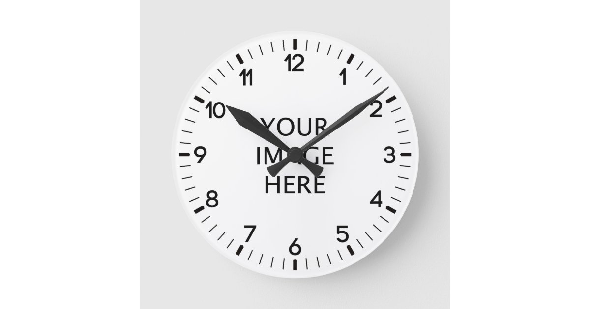 Create Your own custom Round Clock | Zazzle