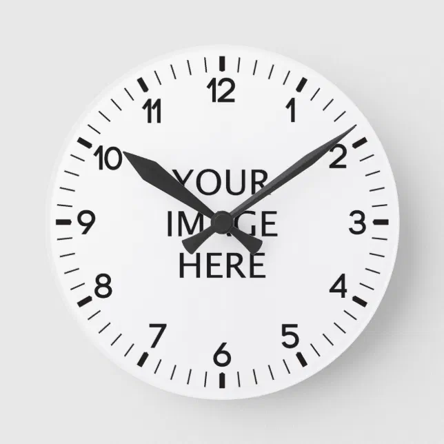 Create Your own custom Round Clock | Zazzle